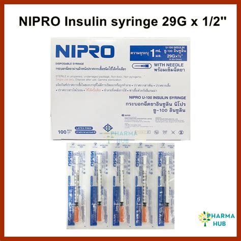 ไซริ้งอินซูลิน Nipro U 100 Insulin Syringe ขนาด 1 Ml 29gx12 100 ชิ้นกล่อง สำหรับอินซูลิน ไซ ไซริ้งอินซูลิน Nipro U 100 Insulin Syringe ขนาด 1 Ml 29gx12 100 ชิ้นกล่อง สำหรับอินซูลิน ไซ