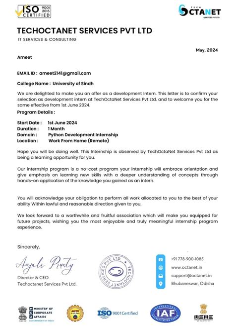 Ameet Kumar On Linkedin Internship Octanet Developmentintern