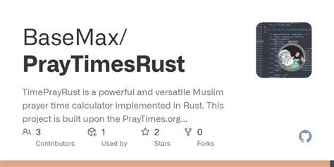 max base on linkedin github basemax praytimesrust timeprayrust is a powerful and versatile…