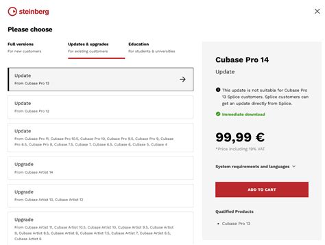 Upgrade To Cubase 14 Not Possible Cubase Steinberg Forums