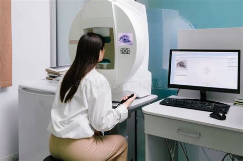 Perimetry Visual Field Test For Measure All Areas Of Eyesight Including Side Or Peripheral