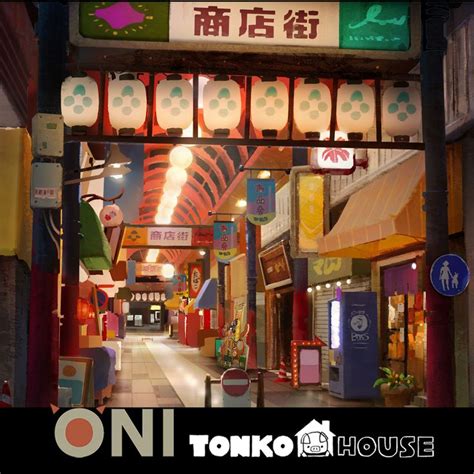 Oni Thunder Gods Tale Shotengai Light Painting