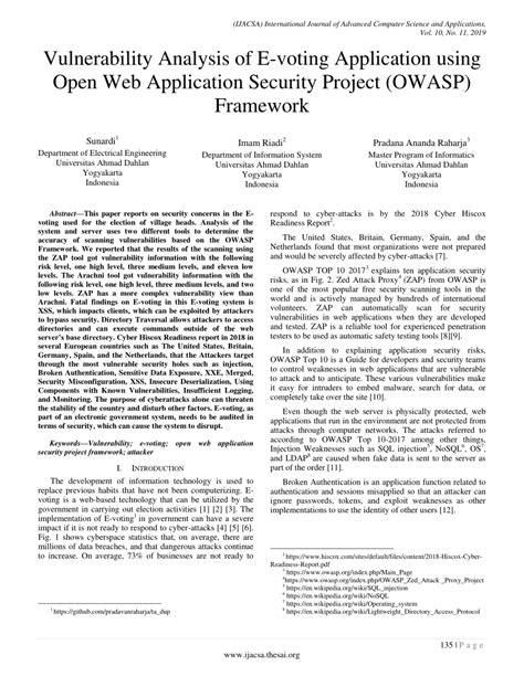 pdf vulnerability analysis of e voting application using open web application security project