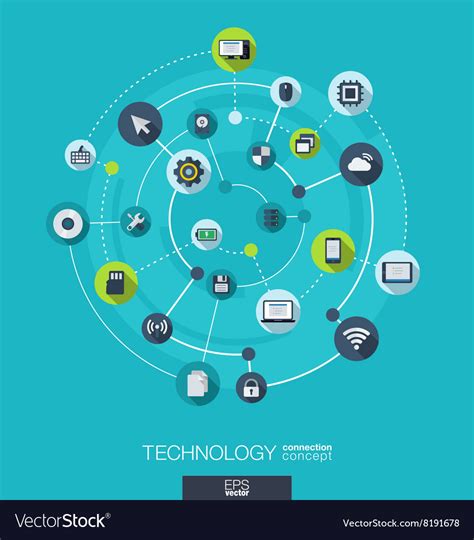 Technology Connection Concept Abstract Background Vector Image