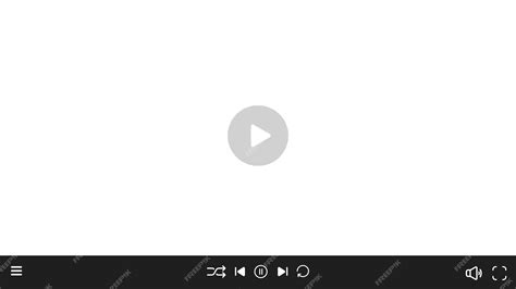 비디오 플레이어 웹 Ui 디자인을 위한 비디오 플레이어 인터페이스 템플릿 빈 모 프리미엄 벡터