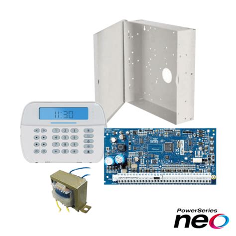 Kit De Alarma Marca Dsc Modelo Neo Hs2032 Incluye Teclado Icono Lcd Hs2lcd Transformador Y
