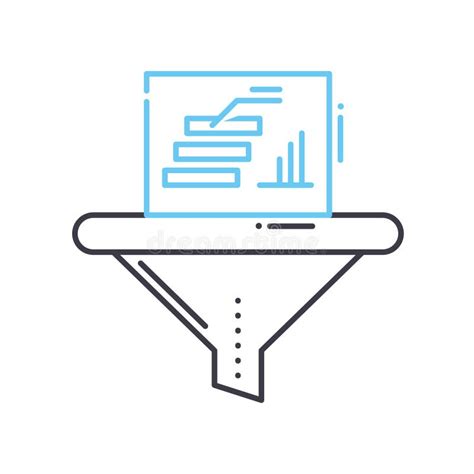 Data Filter Icon Black Vector Sign With Editable Strokes Concept Illustration Stock