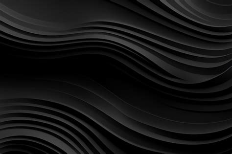 Premium Ai Image Abstract Black Background With Wavy Lines 3d Rendering