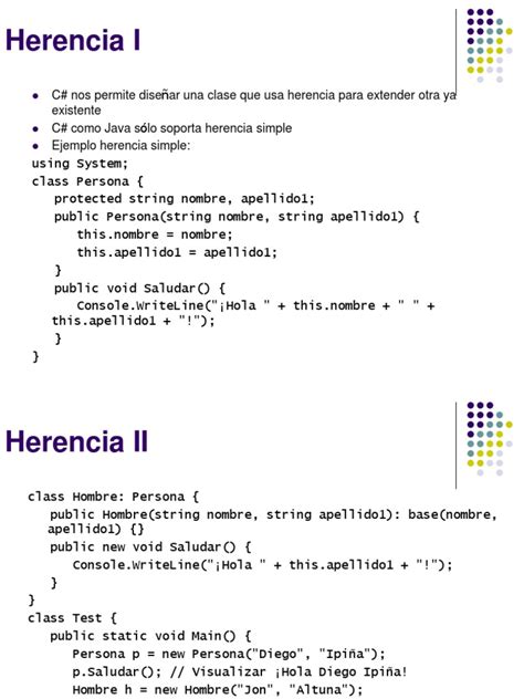 Csharp 2 Pdf Herencia Programación Orientada A Objetos C Sharp