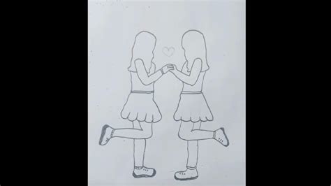 दो बेस्ट फ्रेंड की ड्राइंग बनाना सीखे Youtube