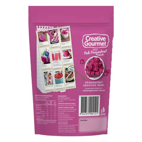Creative Gourmet Frozen Pink Dragon Fruit Chunks 400 G Online At Best Price Lulu Ksa