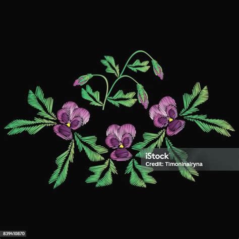 청바지의 자 수입니다 부드러운 라일락 꽃의 꽃 봉 오리와 허수 아비 꽃 패턴입니다 전통적인 민속 장식입니다 벡터 일러스트 레이 션에 0명에 대한 스톡 벡터 아트 및 기타