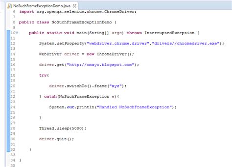 Selenium By Arun Nosuchframeexception Webdriver Exception