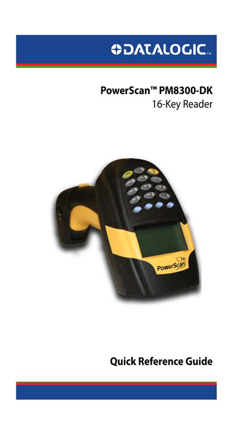 Datalogic Powerscan M8300 Dk User Manual Powerscan™ Pm8300 Dk 16