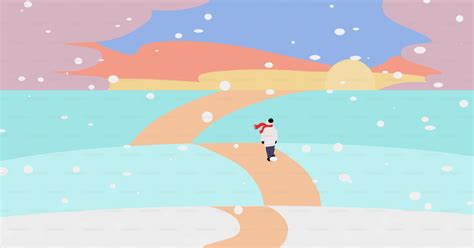 눈 덮인 길을 걷고 있는 사람 벡터 Unsplash의 눈보라 이미지