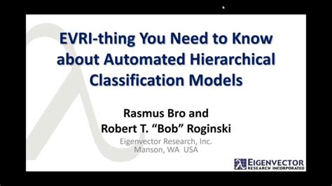 evri thing you need to know about automated hierarchical classification models eigenvector