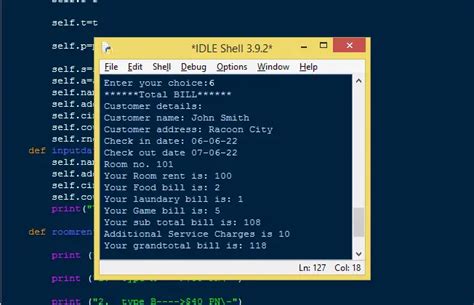 Simple Hotel System In Python Free Source Code Sourcecodester