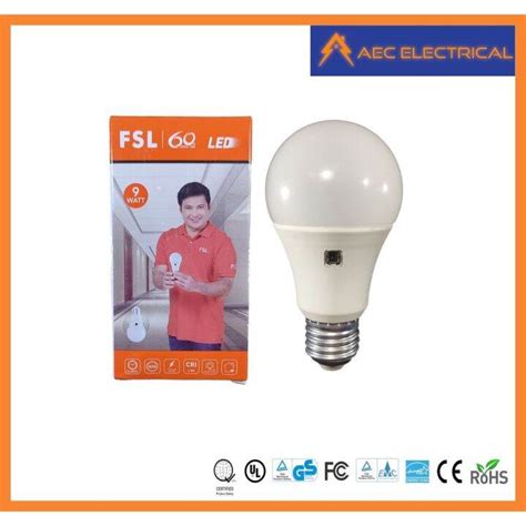Authentic Fsl Photocell Sensor Bulb E27 Automatic On Off 9 Watts Daylight Energy Saving