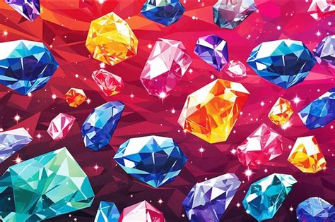 Colorful Daimond Background Premium Ai Generated Image