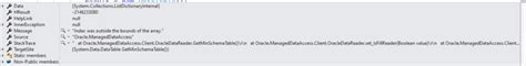 oracle manageddataaccess client 查询datatable 报 index was outside the