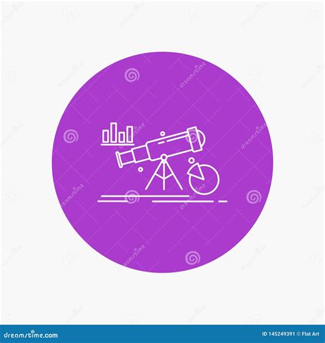 Analytics Finance Forecast Market Prediction White Line Icon In Circle Background Vector