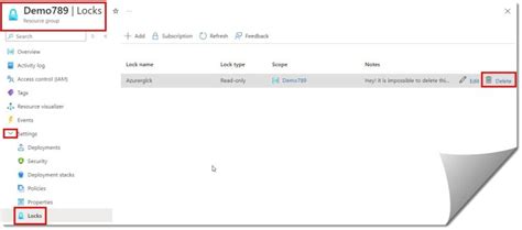 How To Remove Lock From Resource Group In Azure Azure Lessons