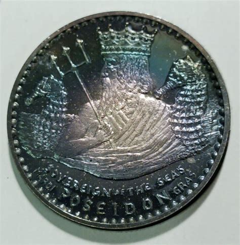 Poseidon 1974 999 Silver H Alvin Sharpe New Orleans Mardi Gras