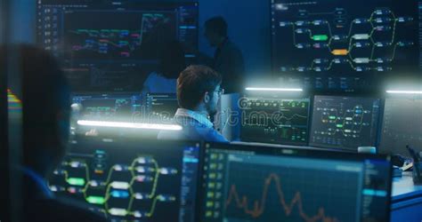 Support Specialist Types Keyboard Late Night Stock Photo Image Of