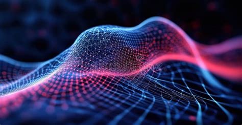 Abstract Digital Waveform Visualization Stock Illustration