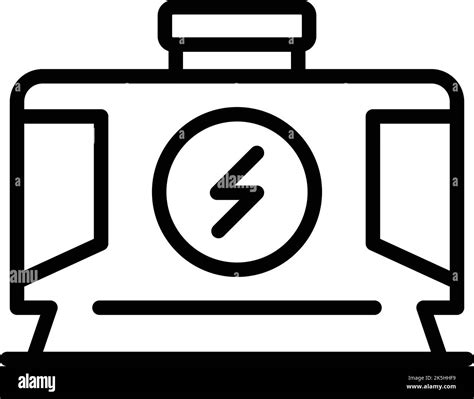 Service Generator Icon Outline Vector Power Engine Gas Portable Machine Stock Vector Image