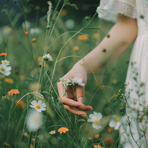 Aiai数字艺术 在花丛中的女孩 Ai平面元素免费下载png格式2784像素编号70750621 千图网