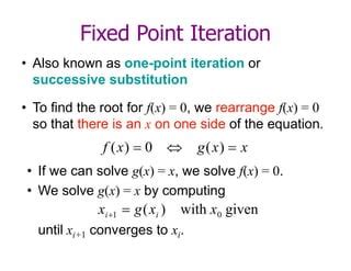 Fixed Point Iteration Method For Root Finding PDF