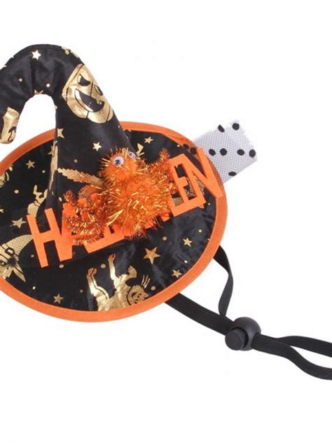 Badu Bg Хелоуин Куче Котка Шапка на вещица Празнично парти Ролеви реквизити за косплей съчетани