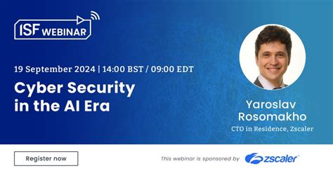 Information Security Forum On Linkedin Isfwebinar Cybersecurity Artificialintelligence