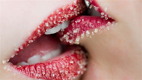 Wallpaper Kiss Sugar Lips Red Lips Lipstick Closeup Hot Sugar Lesbian Desktop Wallpaper