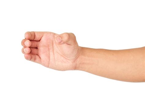 Premium Photo Empty Hand Holding Something Like Bottle Hand Holding