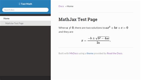 Python Mkdocs And Mathjax Stack Overflow