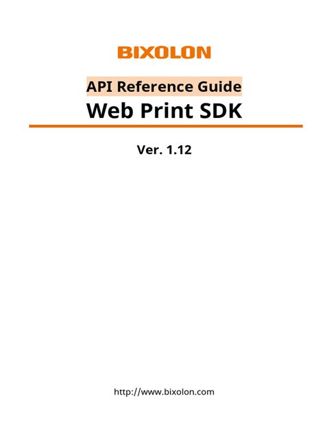 Manual Web Print Sdk Api Reference Guide English V112 Pdf