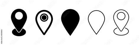 Pin Location Icon Set Map Pin Marker Map Marker Pointer Icon Collection GPS Symbol Vector