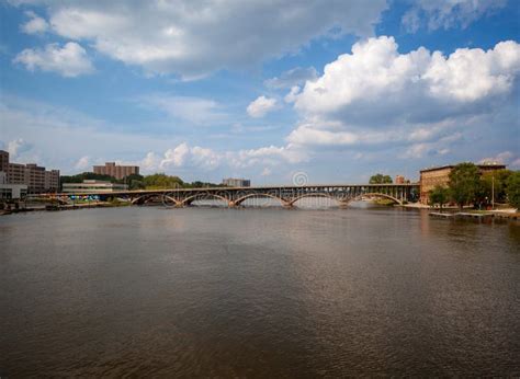 The Jefferson Street Bridge Spanning The Rock River In Downtown