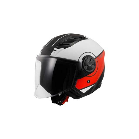 Casco Ls2 Airflow 2 Of616 Cover Blanca Mate Roja