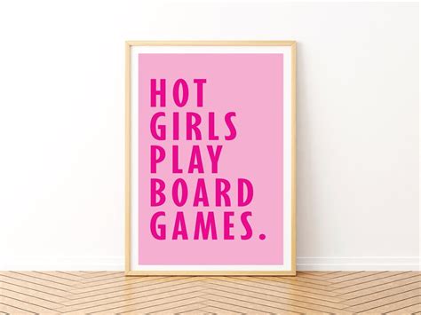 Hot Girls Play Board Games Printable Digital File For Posters Photo