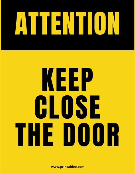 50 Printable Please Close Door Sign Printableocom