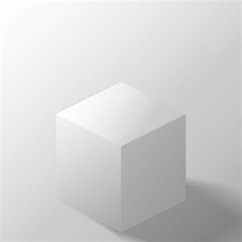 Abstract 3d White Cube Box Mockup On White Background 2816518 Vector Art At Vecteezy