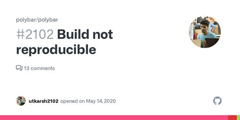 Build Not Reproducible · Issue 2102 · Polybarpolybar · Github