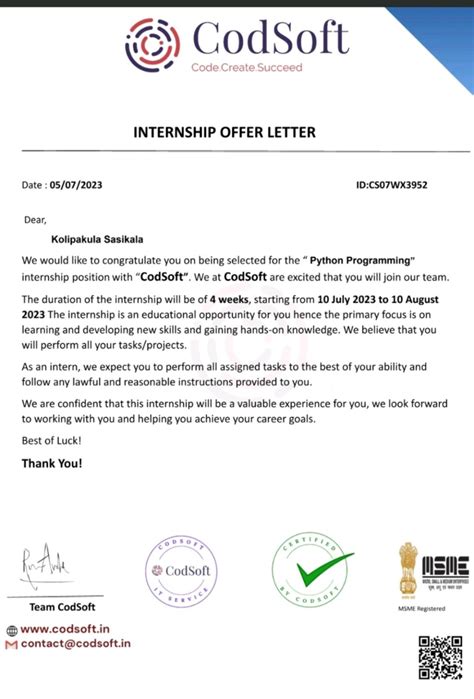 Kolipakula Sasikala On Linkedin Pythonprogramming Codsoft Skills