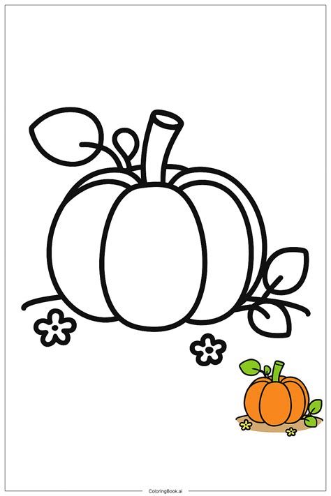 정원에서 자라는 호박 색칠하기 페이지 무료 Pdfandpng 인쇄 가능