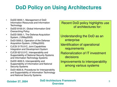 PPT Understanding The DoD Architecture Framework Products PowerPoint Presentation ID