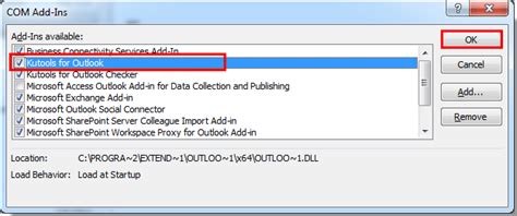 Enable Disabled Add In Outlook