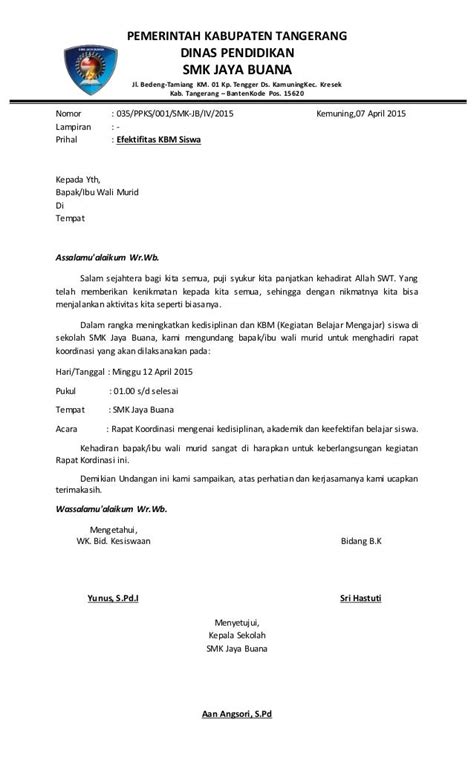 Contoh Surat Undangan Wali Murid Tk Backup Gambar